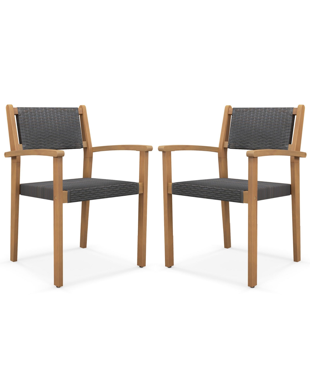 Click here for Gymax Stackable Dining Chair Set of 2 With Breatha... prices