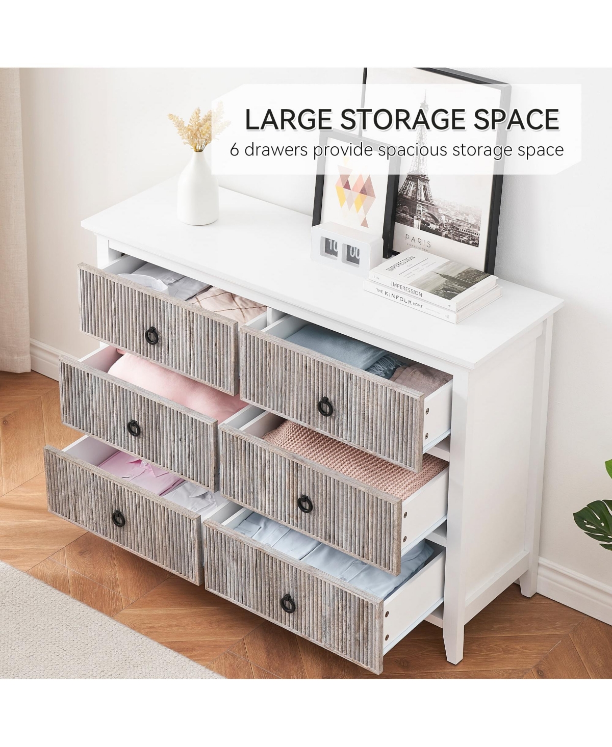 Click here for gaomon Storage Cabinet  6 Drawer Wave Pattern Ches... prices