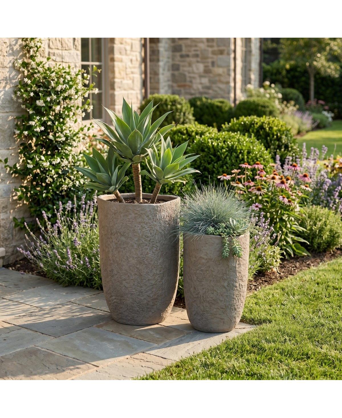 Click here for Asagikoiai Set of 2 Tall Outdoor Decorative Plante... prices