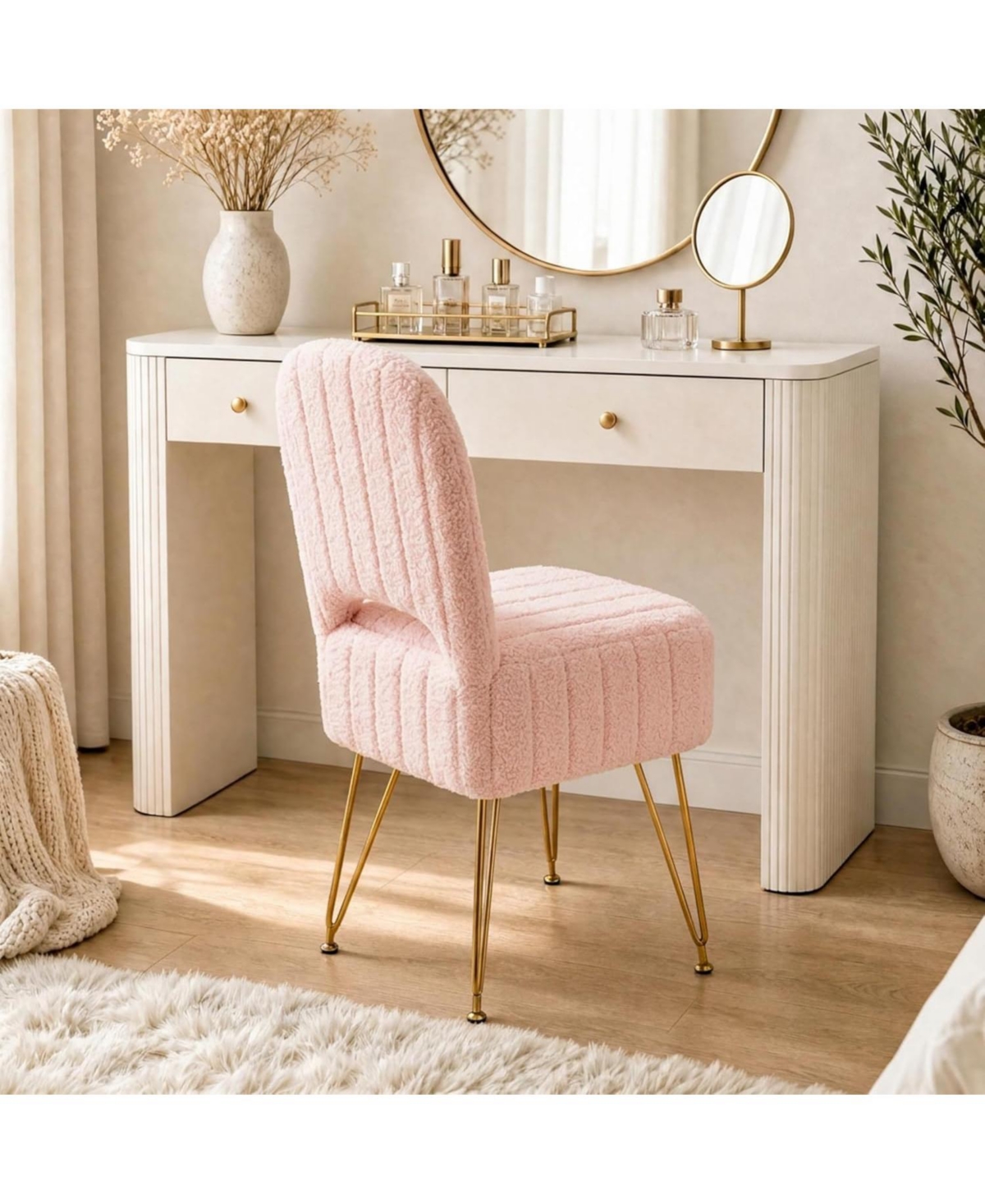 Click here for gaomon Vanity Stool Chair with Backrest  Square Ot... prices