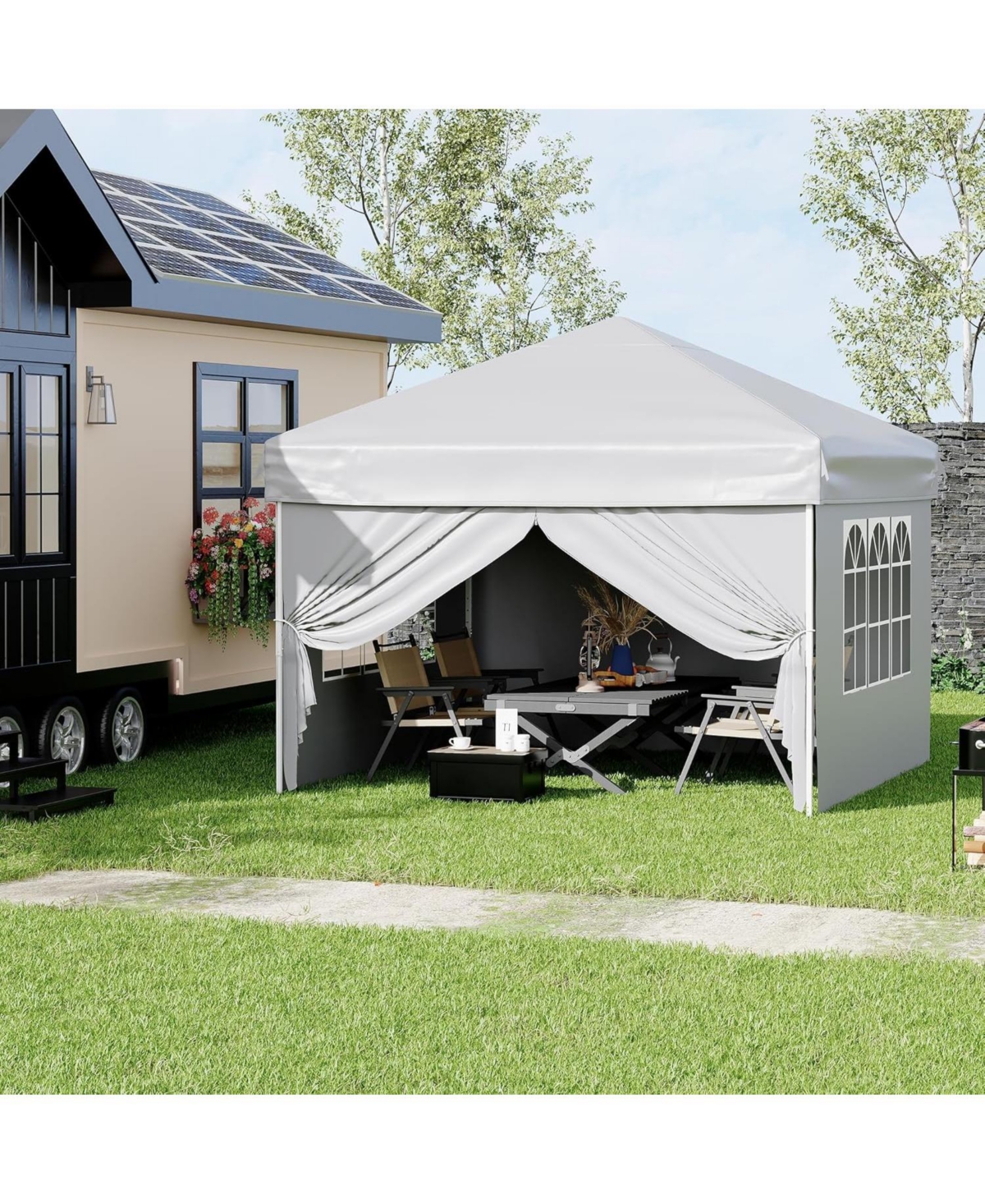 Click here for gaomon 10x10 Pop Up Canopy Tent 4 Sidewalls  One-B... prices