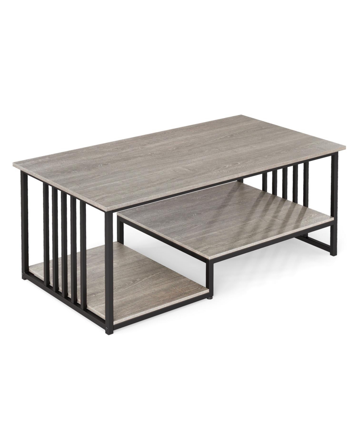 Click here for Slickblue 2-Tier Coffee Table with Open Storage Sh... prices