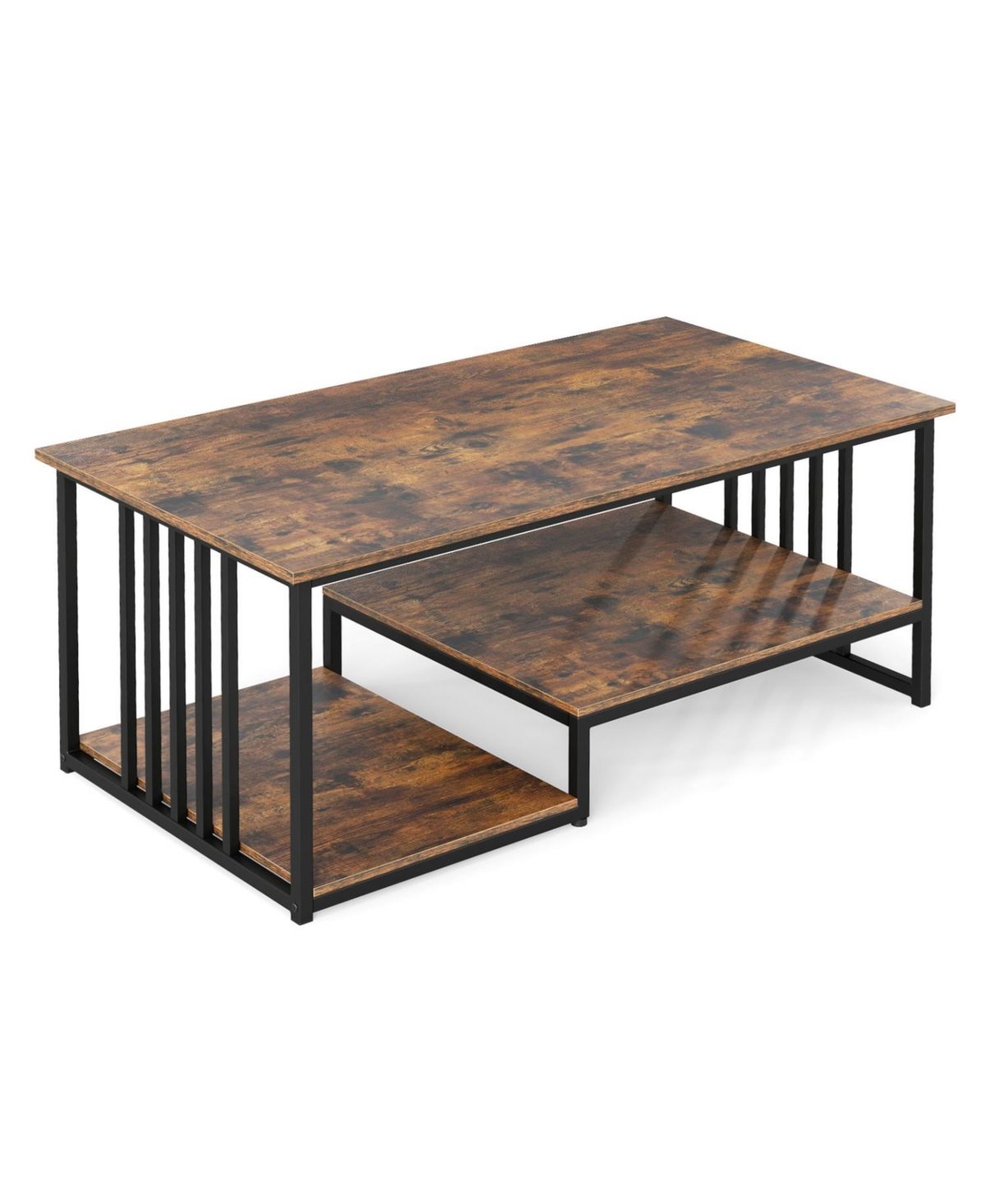 Click here for Slickblue 2-Tier Coffee Table with Open Storage Sh... prices