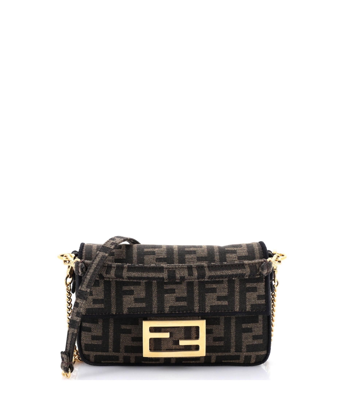 Click here for Pre-Owned Fendi Mini Baguette Nm Bag Zucca Canvas... prices
