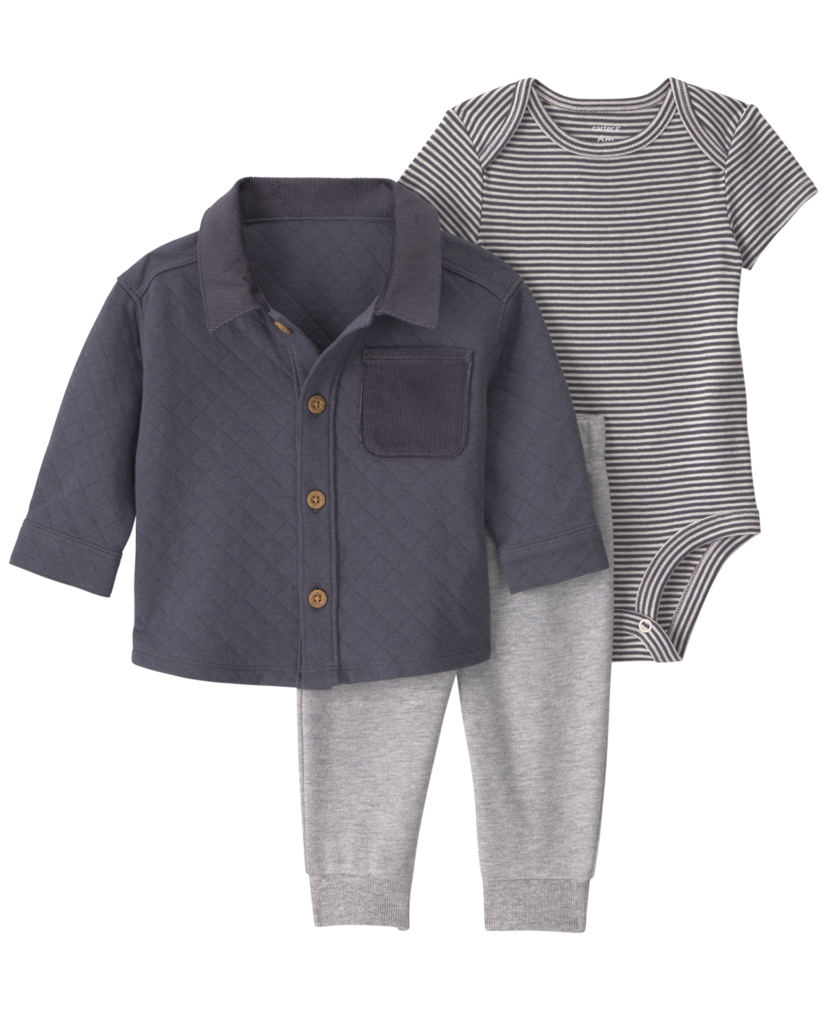Click here for Carters Boys Quilted French Terry Layering Short-S... prices