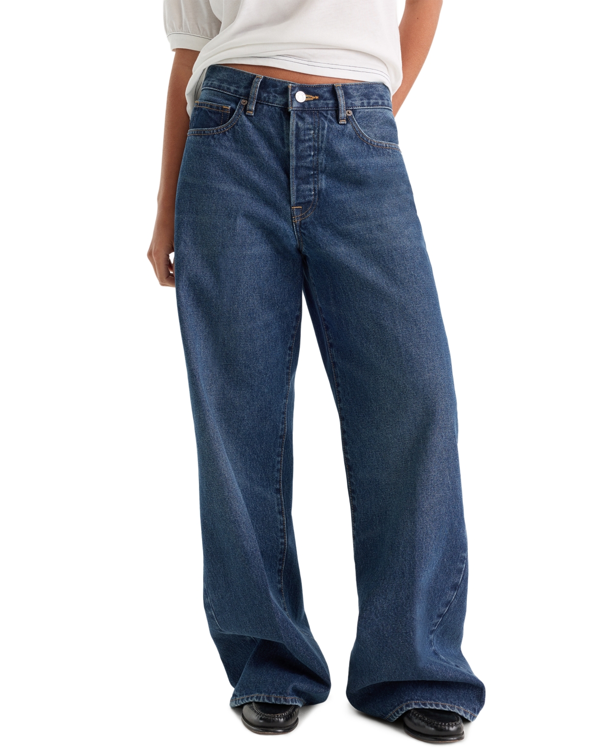 Click here for Good American Womens Vintage Low Slung Straight Ba... prices