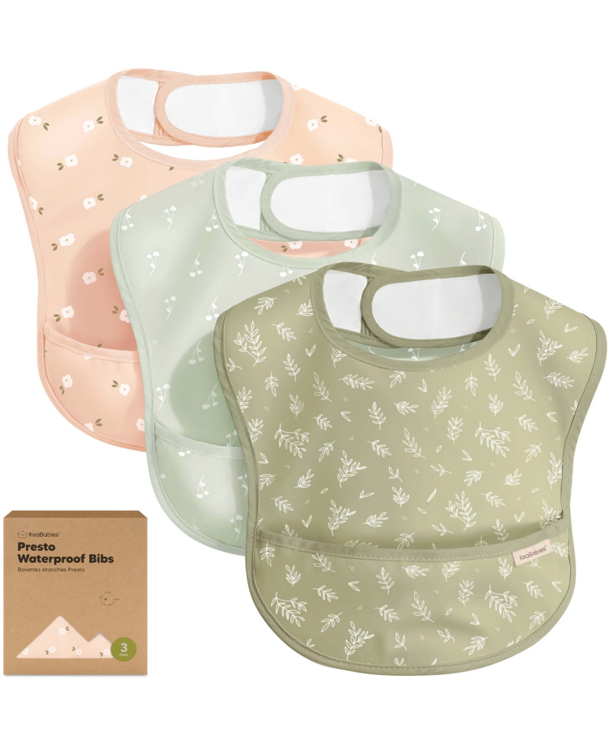 Click here for KeaBabies 3-Pack Waterproof Baby Bibs for Eating... prices