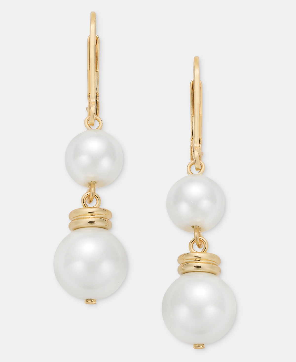 Click here for Lauren Ralph Lauren Imitation Pearl Double Drop Ea... prices