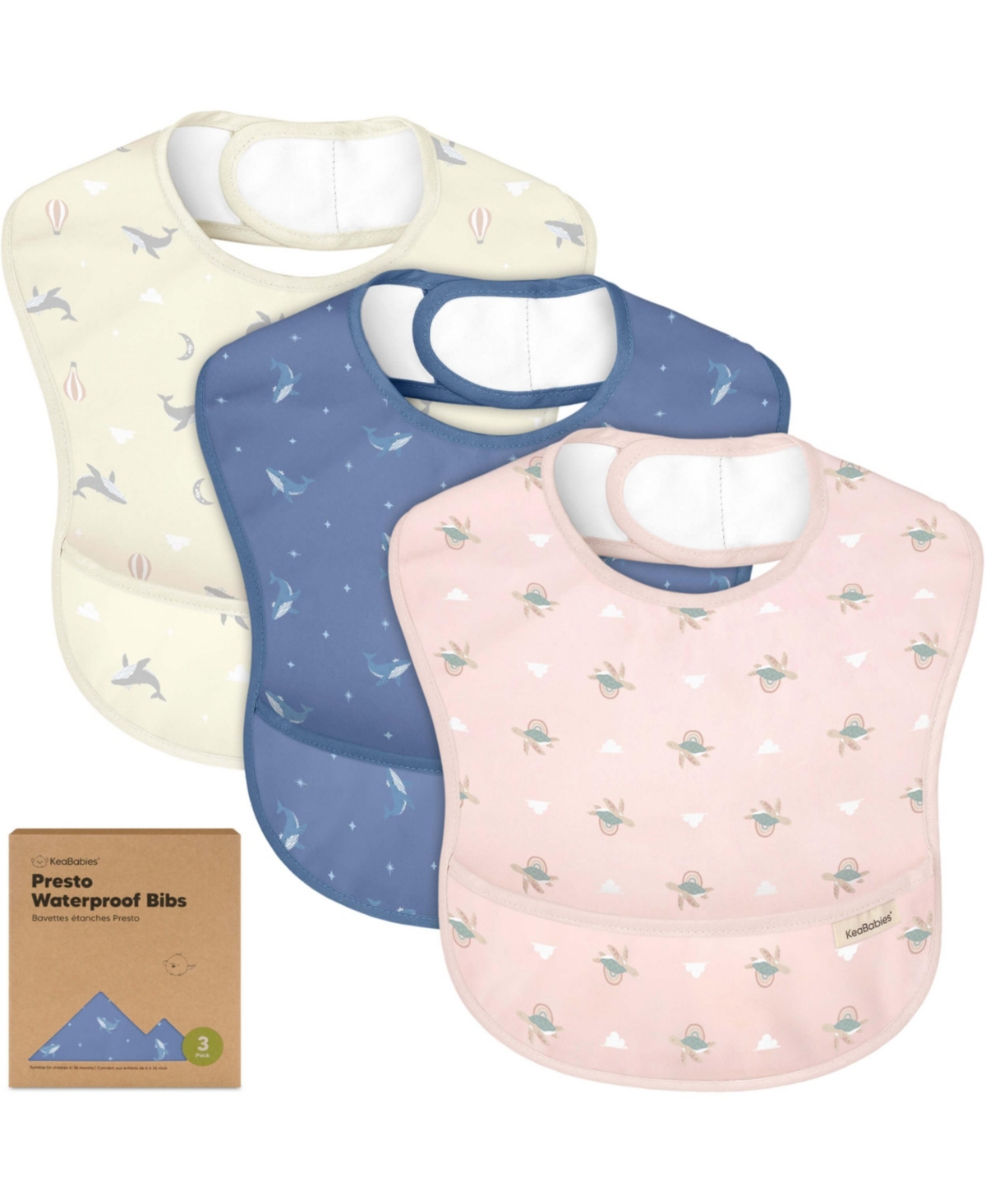 Click here for KeaBabies 3-Pack Waterproof Baby Bibs for Eating... prices