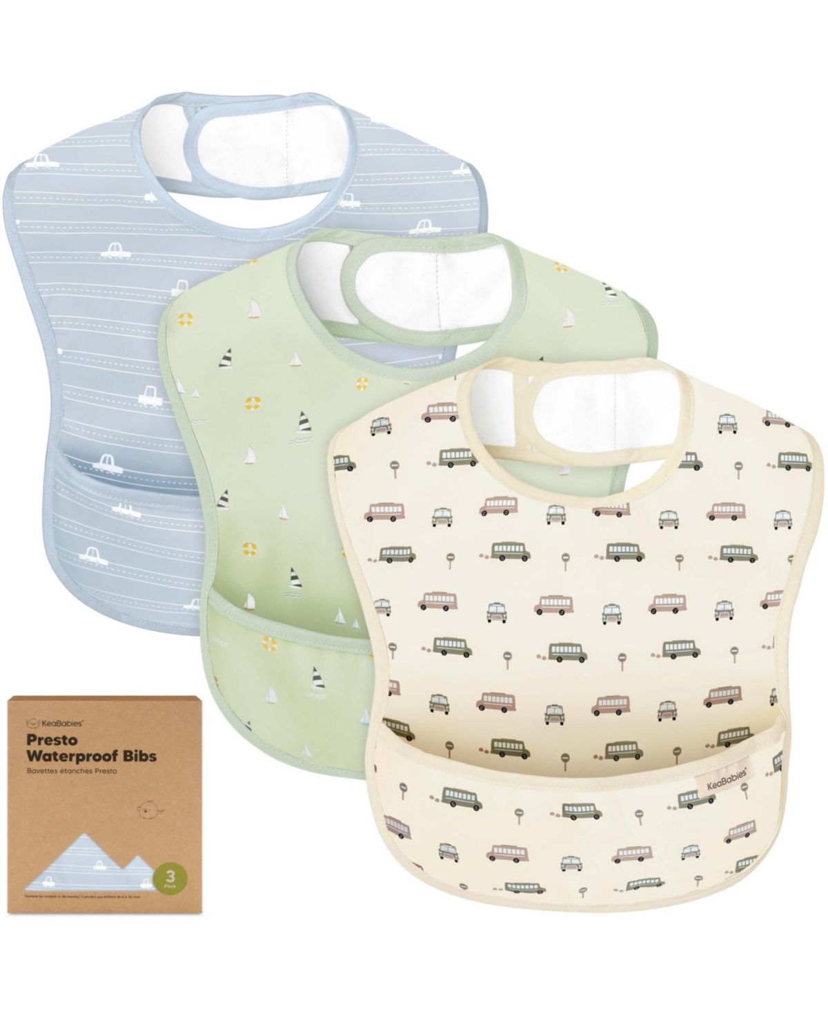 Click here for KeaBabies 3-Pack Waterproof Baby Bibs for Eating... prices