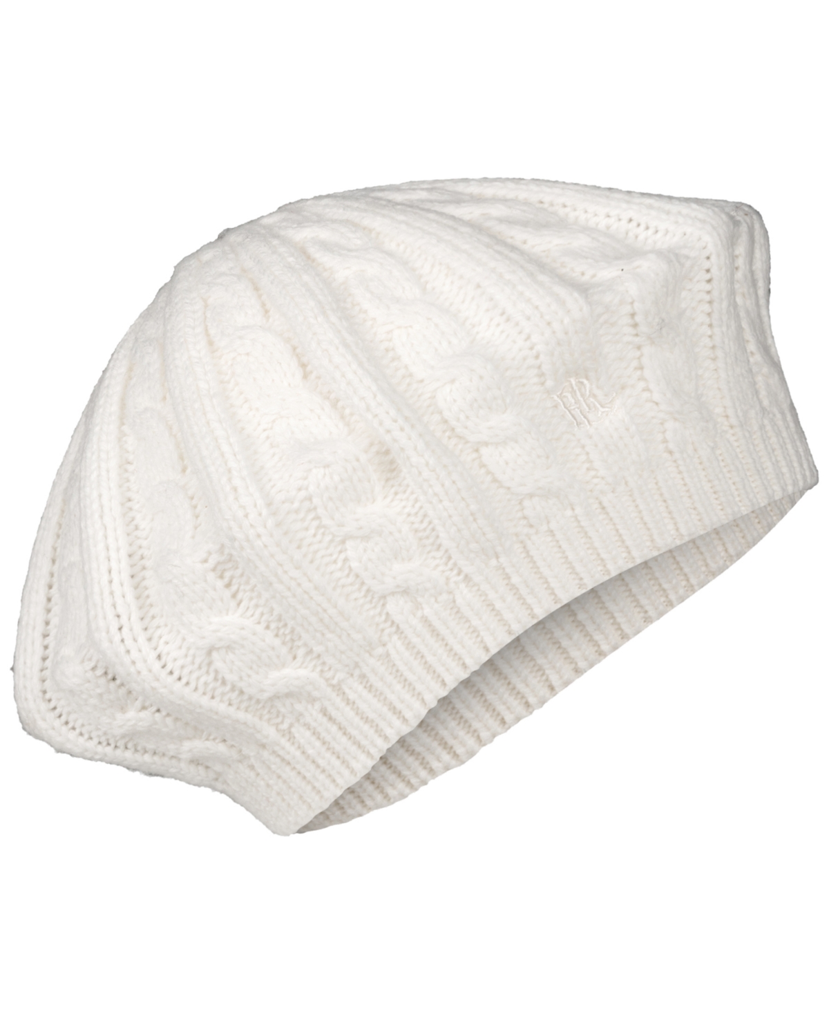 Click here for Lauren Ralph Lauren Core Cable Knit Beret Hat - Cr... prices