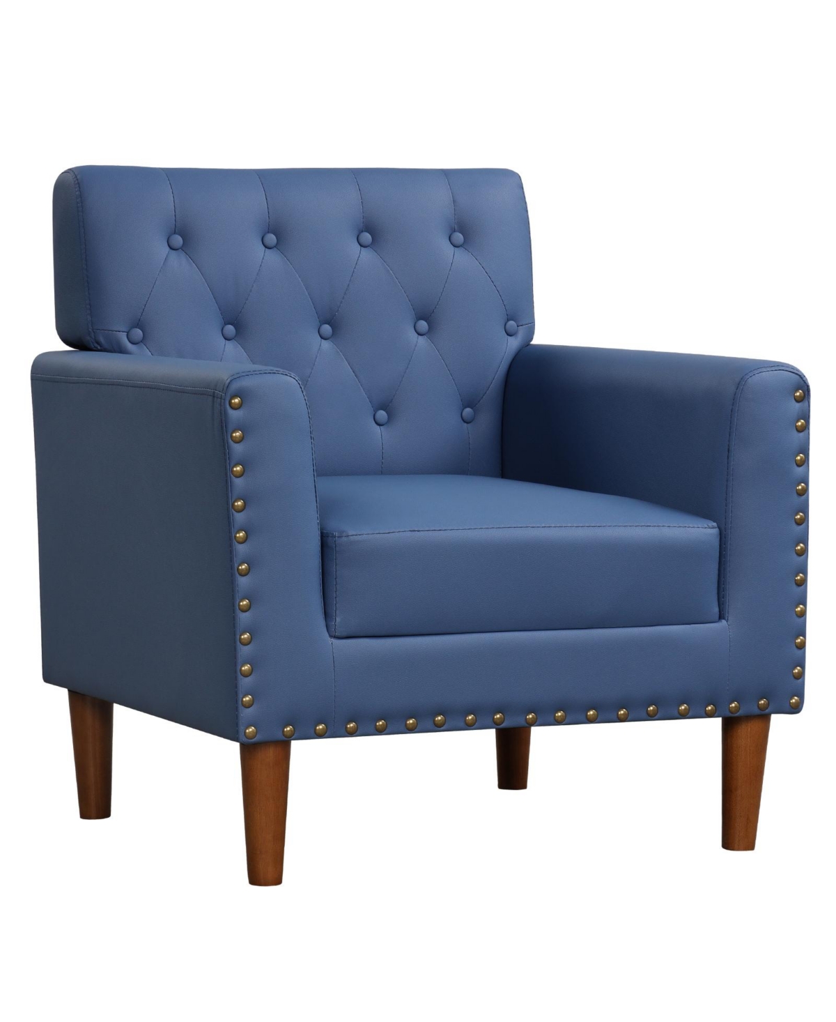 Click here for Gymax Mid Century Modern Accent Chair with Button... prices