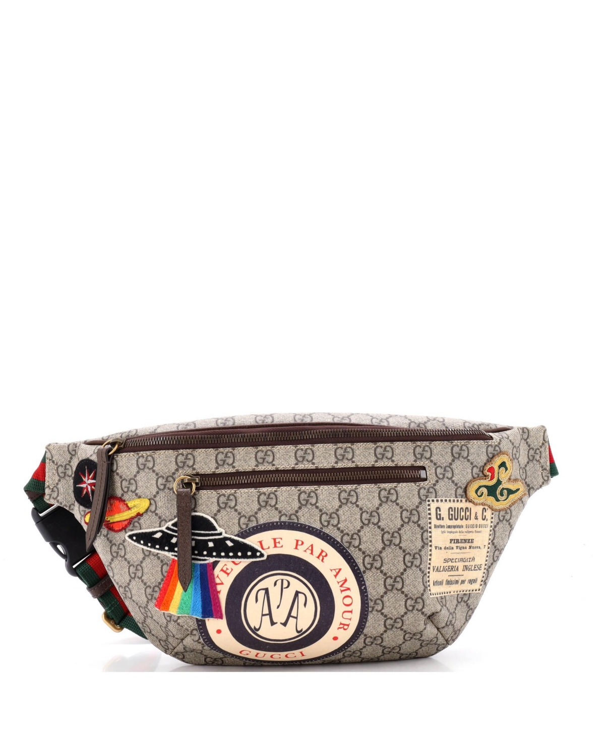 Click here for Pre-Owned Gucci Courrier Zip Belt Bag Gg Coated Ca... prices