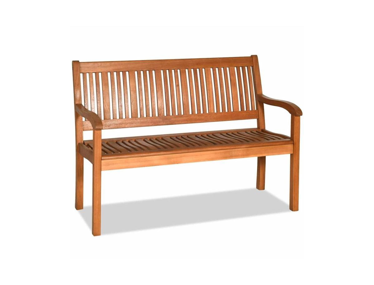 Click here for Mondawe Two Person Solid Wood Garden Bench with Cu... prices