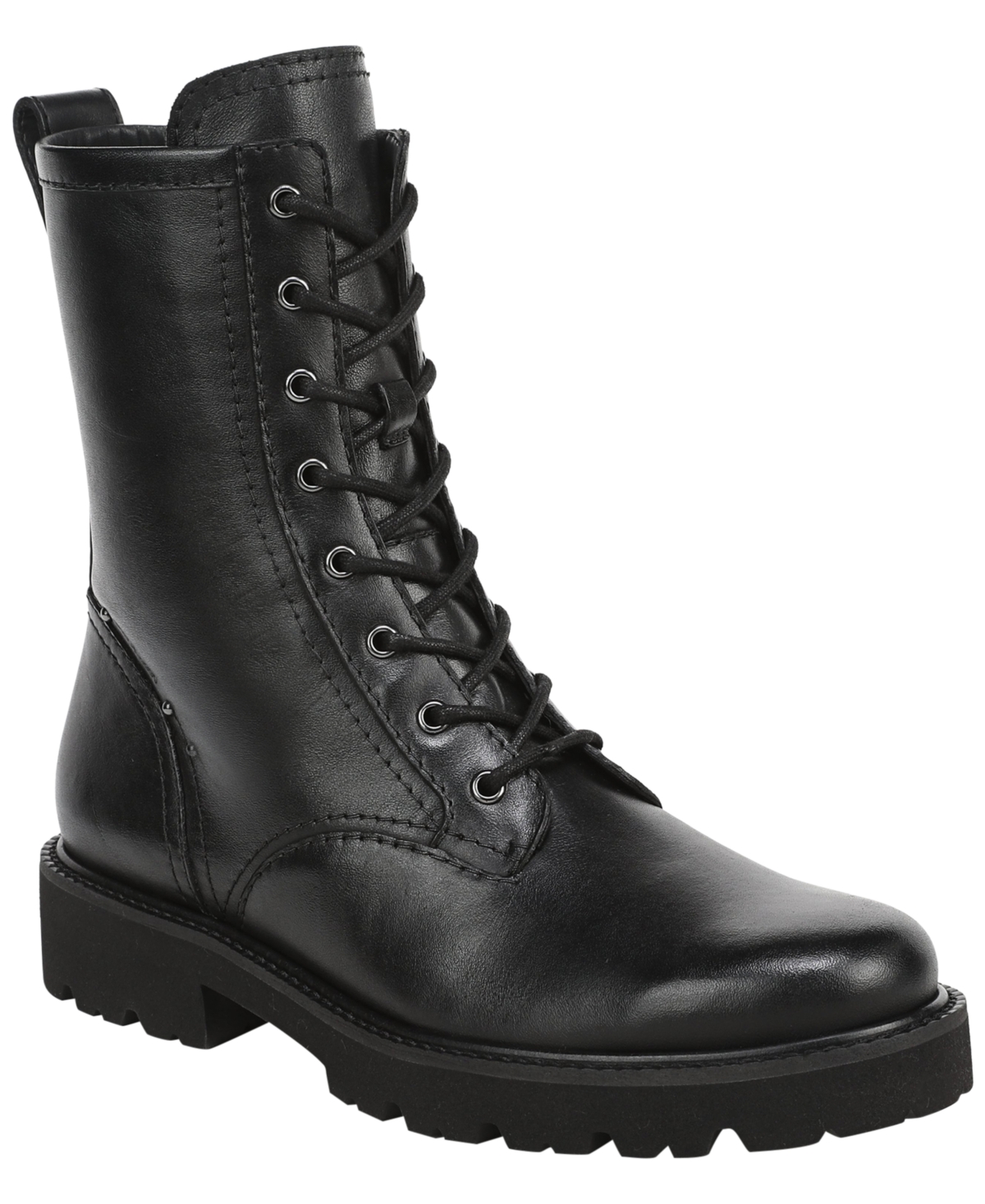 Click here for Franco Sarto Womens Lace-Up Platform Booties - Bla... prices