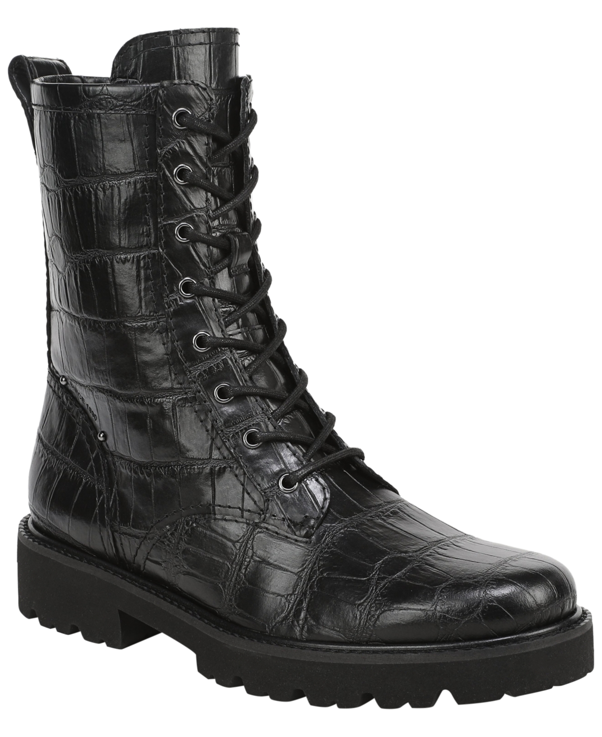 Click here for Franco Sarto Womens Lace-Up Platform Booties - Bla... prices