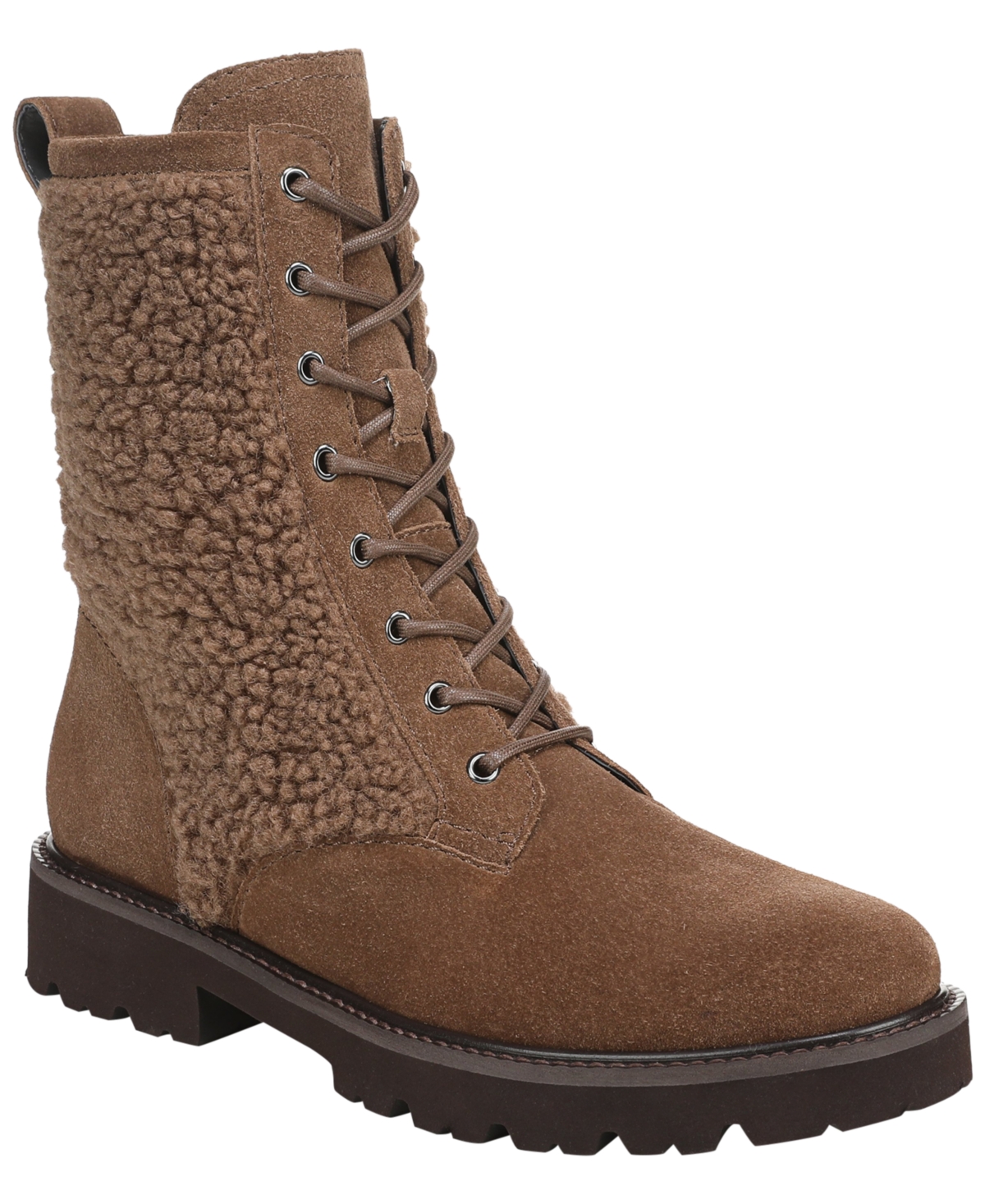 Click here for Franco Sarto Womens Lace-Up Platform Booties - Bro... prices