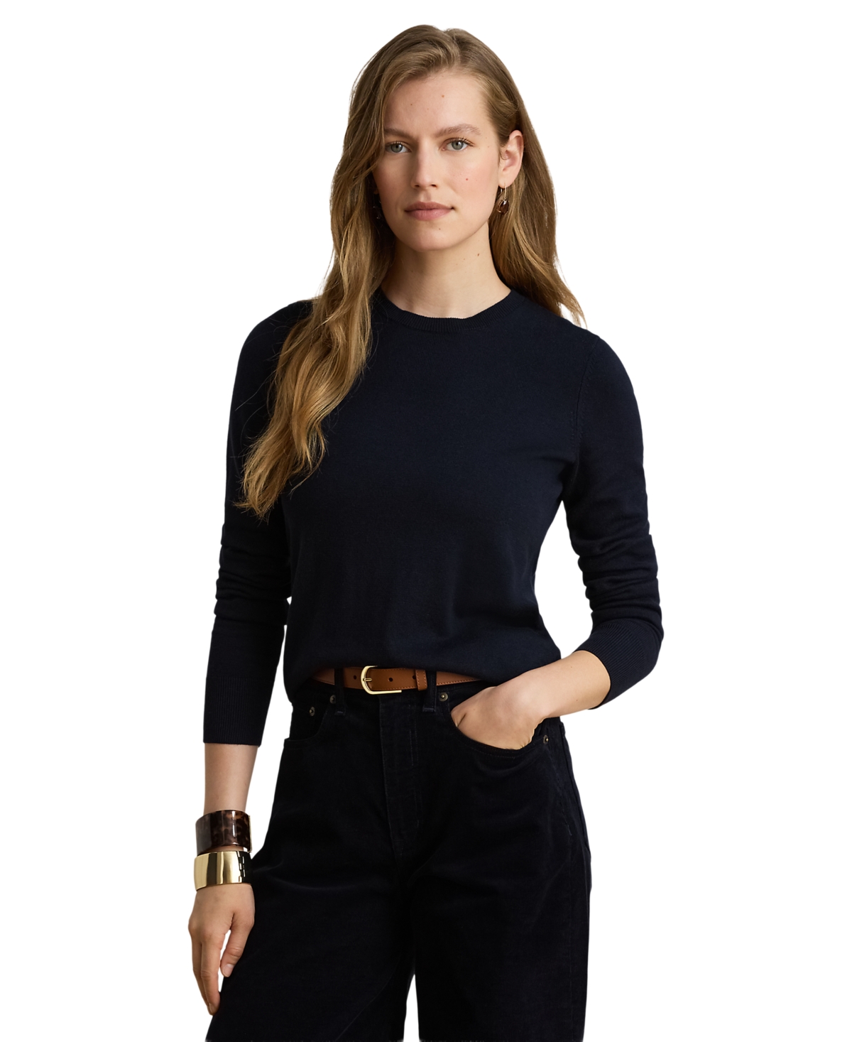 Click here for Lauren Ralph Lauren Petite Embroidered-Logo Cotton... prices