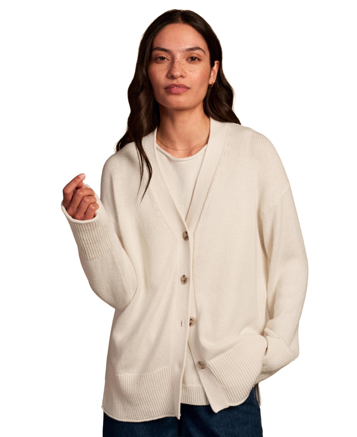 Click here for Celtic & Co. Womens Drop Shoulder Slouch Cardigan... prices