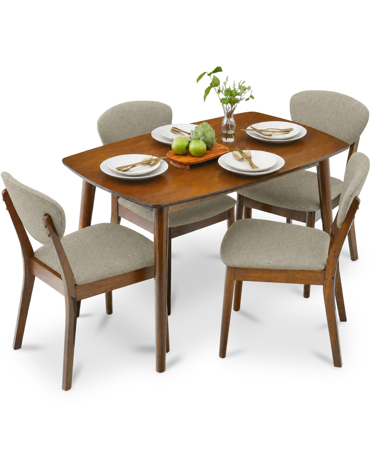 Click here for Best Choice Products 5-Piece Compact Wooden Mid-Ce... prices