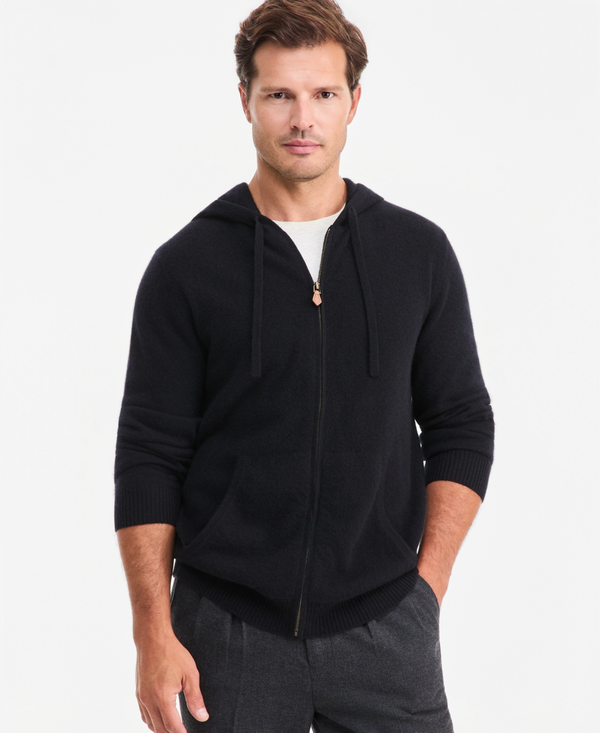 Click here for Club Room Mens Long-Sleeve Hooded Zip-Up Sweater... prices