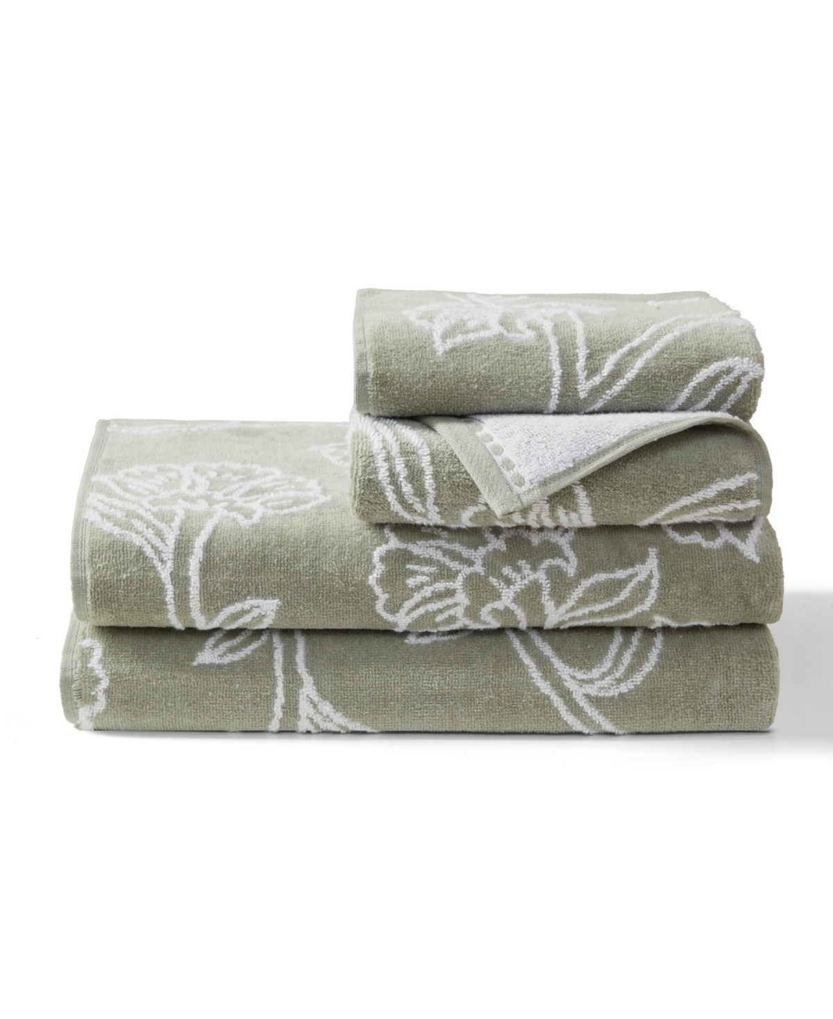 Click here for Jessica Simpson Floral Fan Cotton 4-Piece Bath Tow... prices