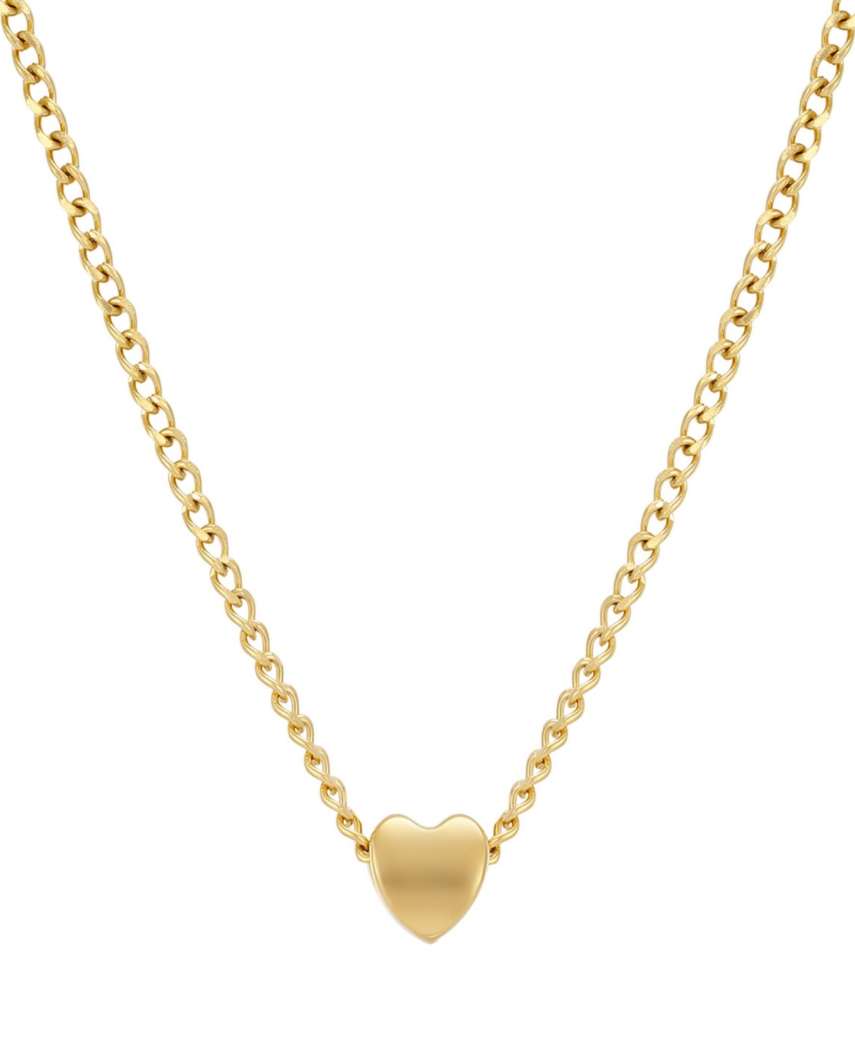 Click here for Adornia Tarnish Resistant Gold Sliding Heart Curb... prices