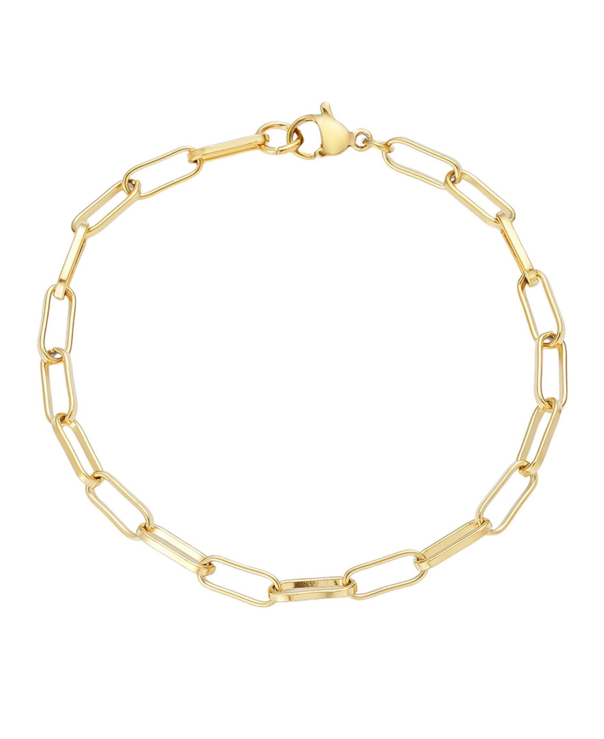 Click here for Adornia Tarnish Resistant Gold Paperclip Chain Bra... prices