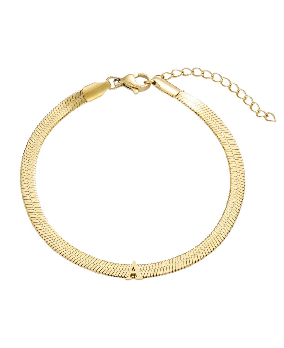 Click here for Adornia Tarnish Resistant Gold Initial Herringbone... prices