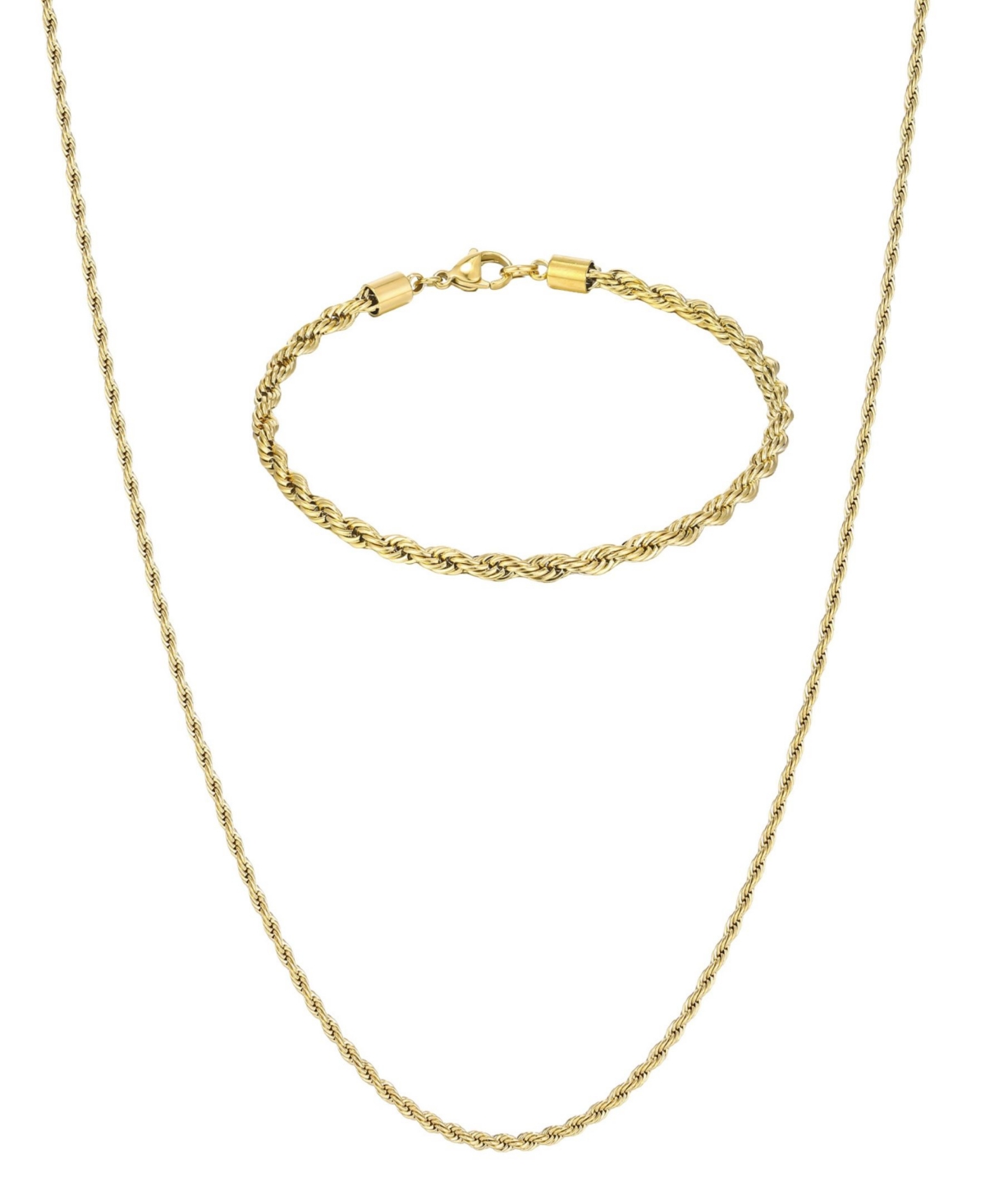 Click here for Adornia Mens Tarnish Resistant Gold Rope Chain Bra... prices