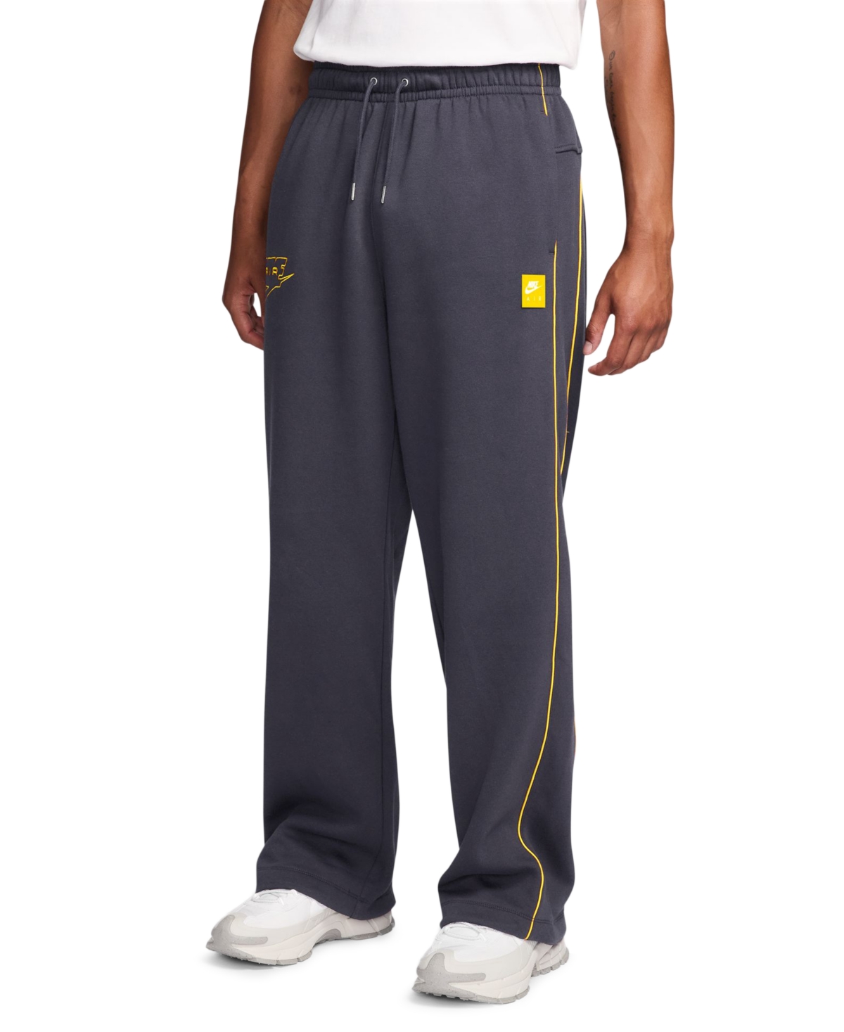 Click here for Nike Mens Open-Hem Fleece Pants - Gridiron/Opti Ye... prices