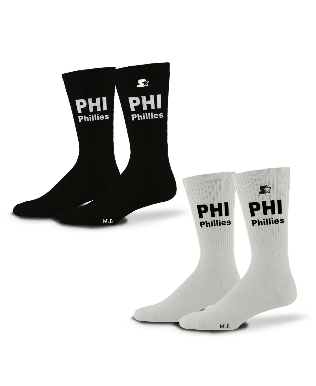 Click here for Starter Mens and Womens 2-Pack Black/White Philade... prices