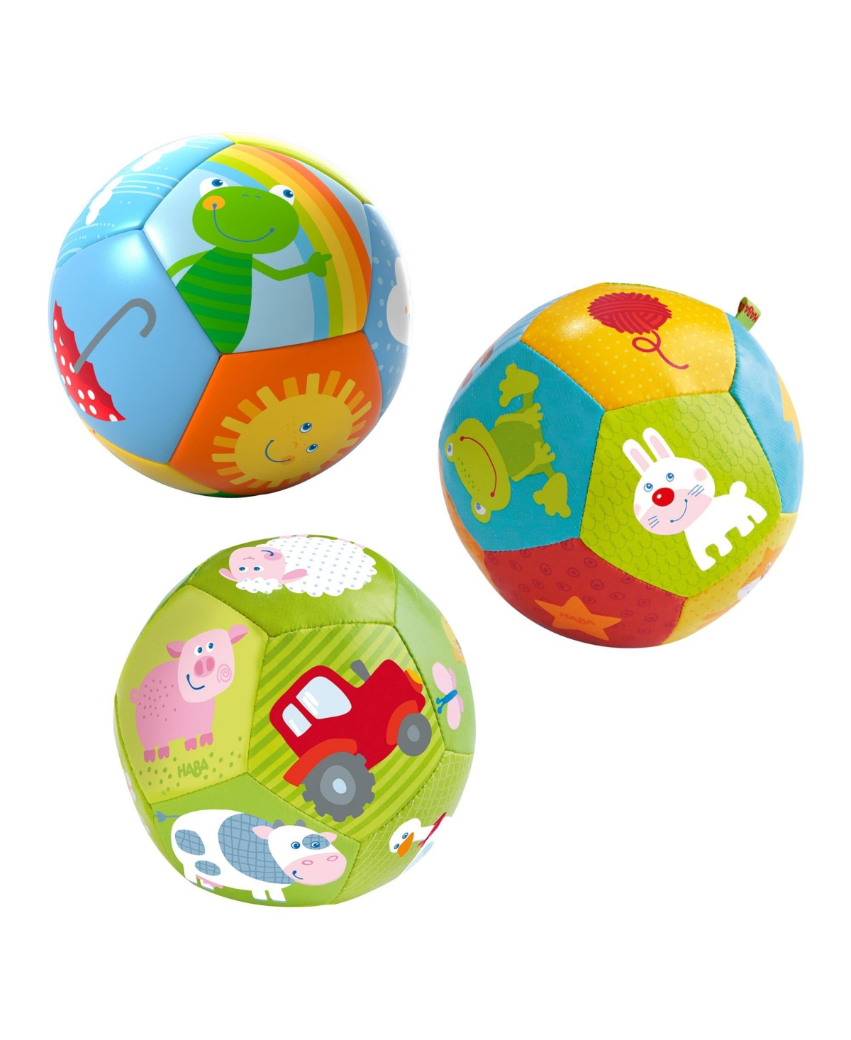Click here for Haba Soft Baby Balls 3 Pack – On The Farm  Animal... prices