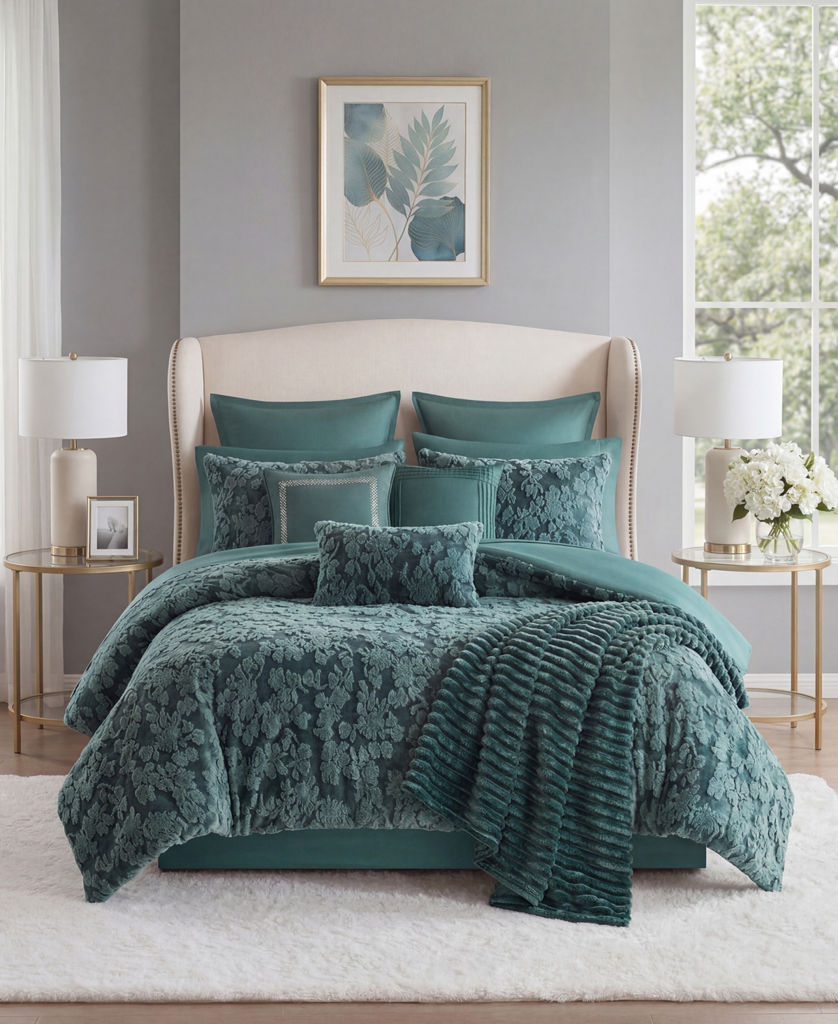 Click here for Macys Landry Floral 14-Piece Comforter Set  King -... prices