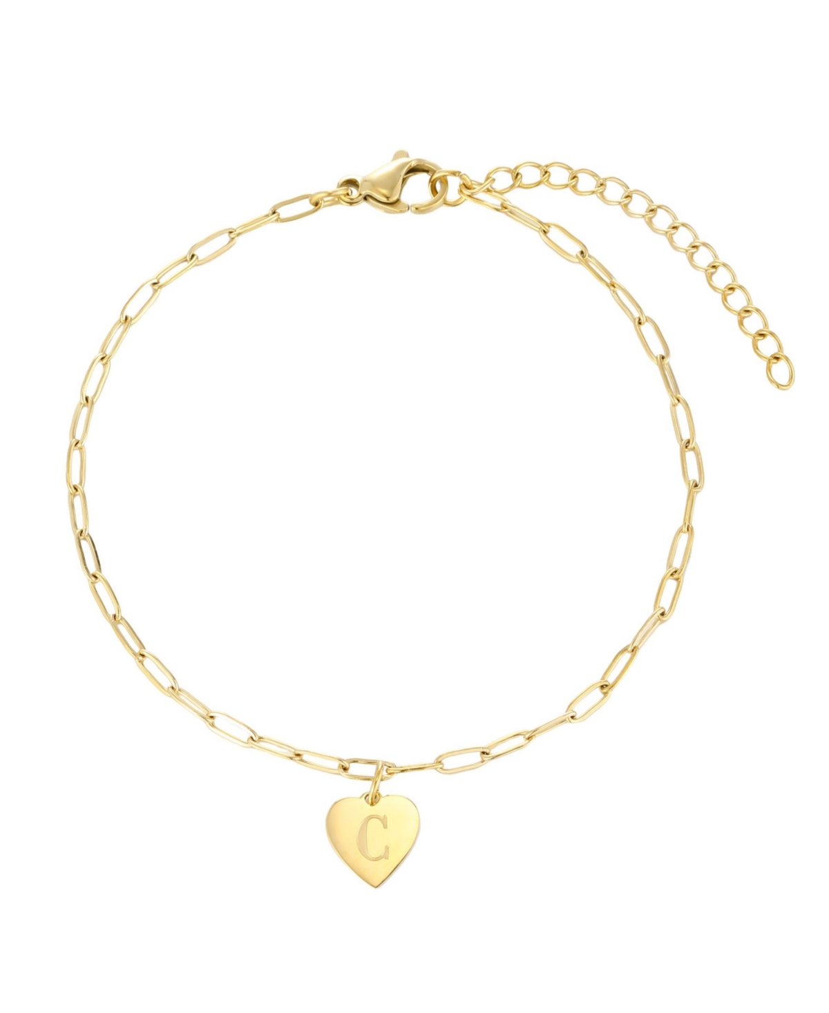 Click here for Adornia Tarnish Resistant Gold Initial Engraved He... prices