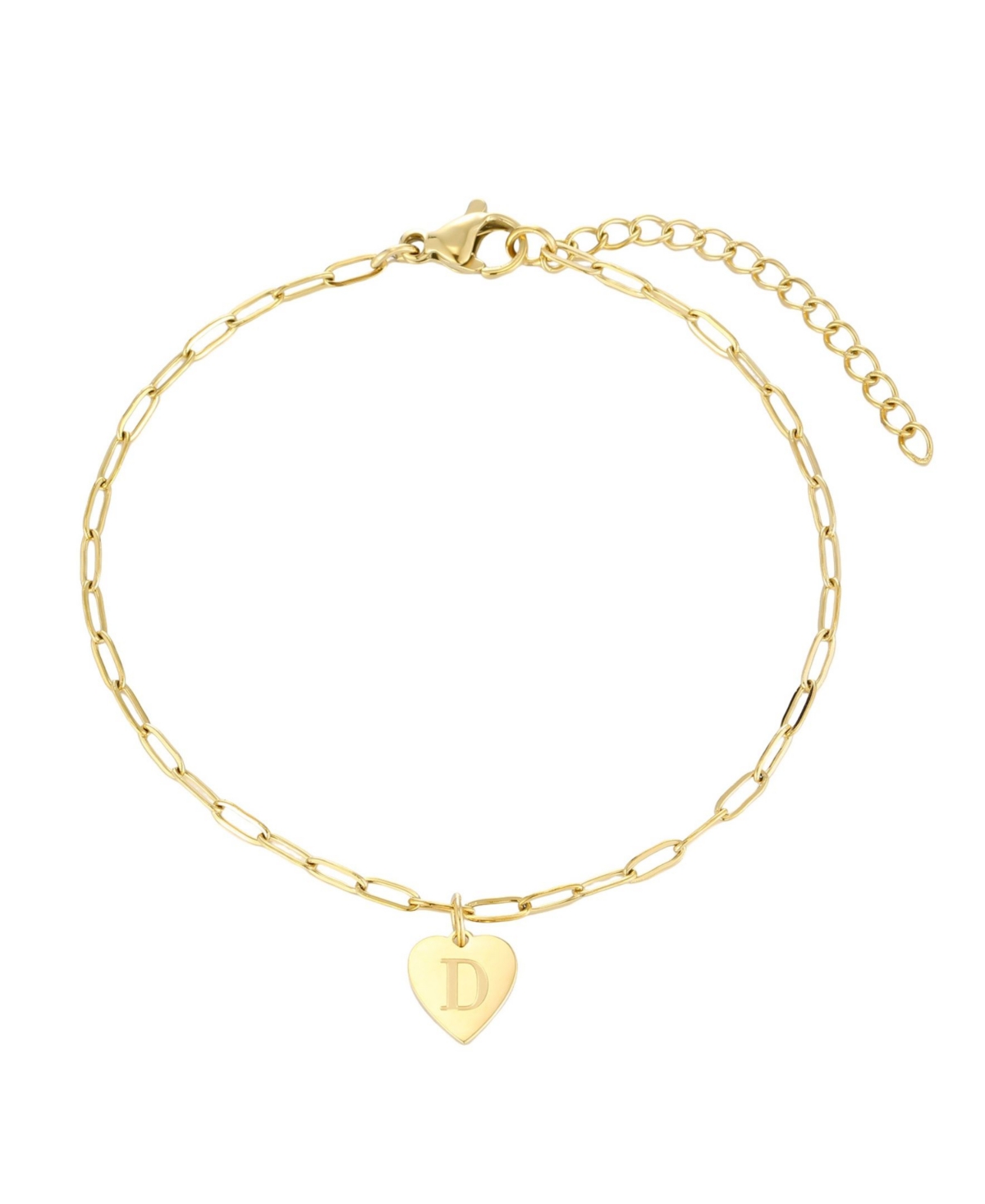 Click here for Adornia Tarnish Resistant Gold Initial Engraved He... prices
