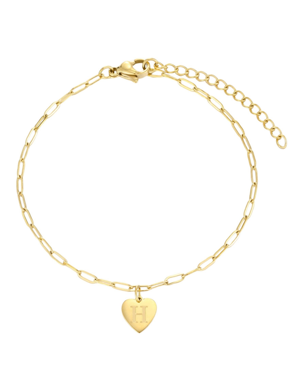 Click here for Adornia Tarnish Resistant Gold Initial Engraved He... prices