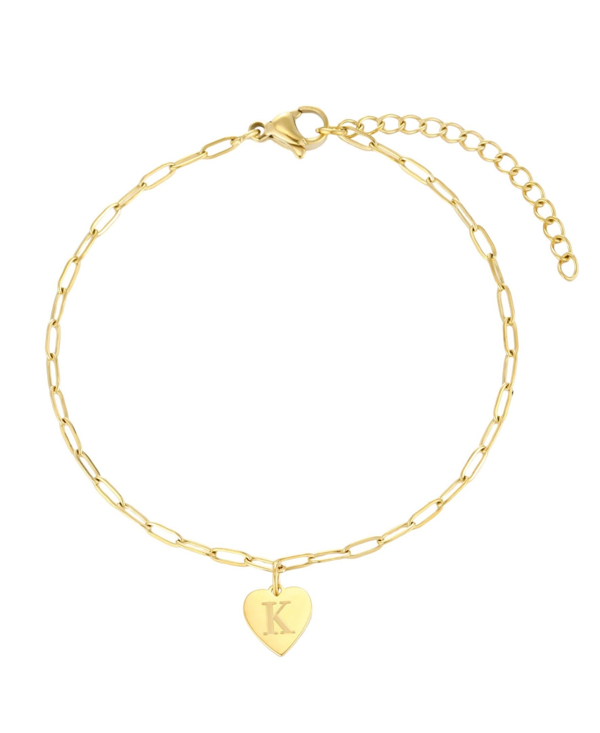 Click here for Adornia Tarnish Resistant Gold Initial Engraved He... prices