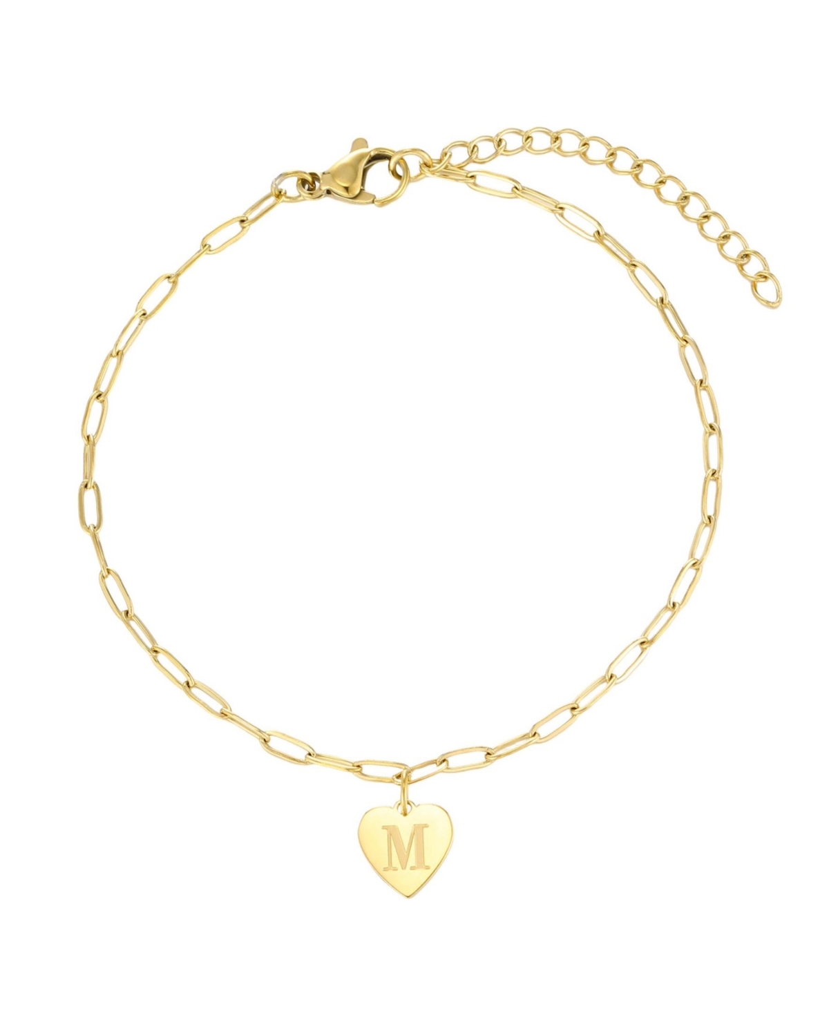 Click here for Adornia Tarnish Resistant Gold Initial Engraved He... prices