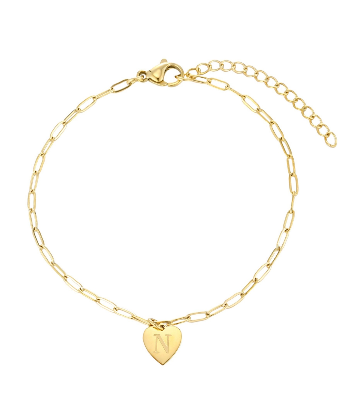 Click here for Adornia Tarnish Resistant Gold Initial Engraved He... prices