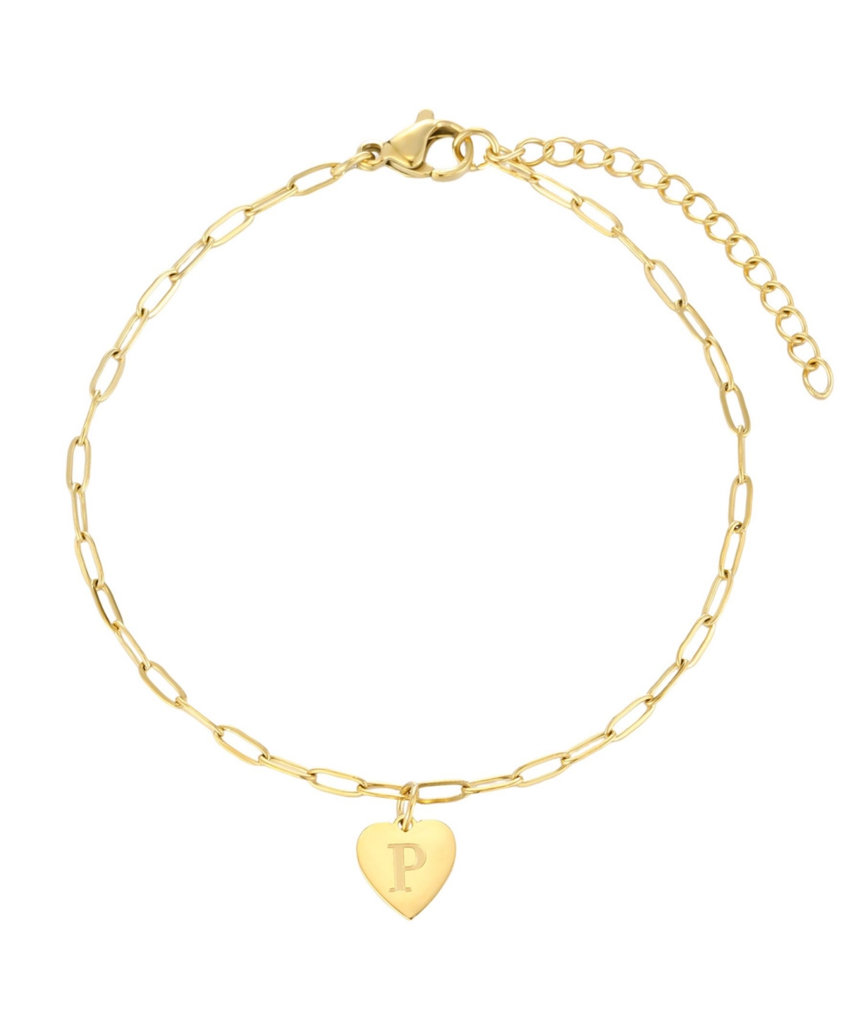 Click here for Adornia Tarnish Resistant Gold Initial Engraved He... prices