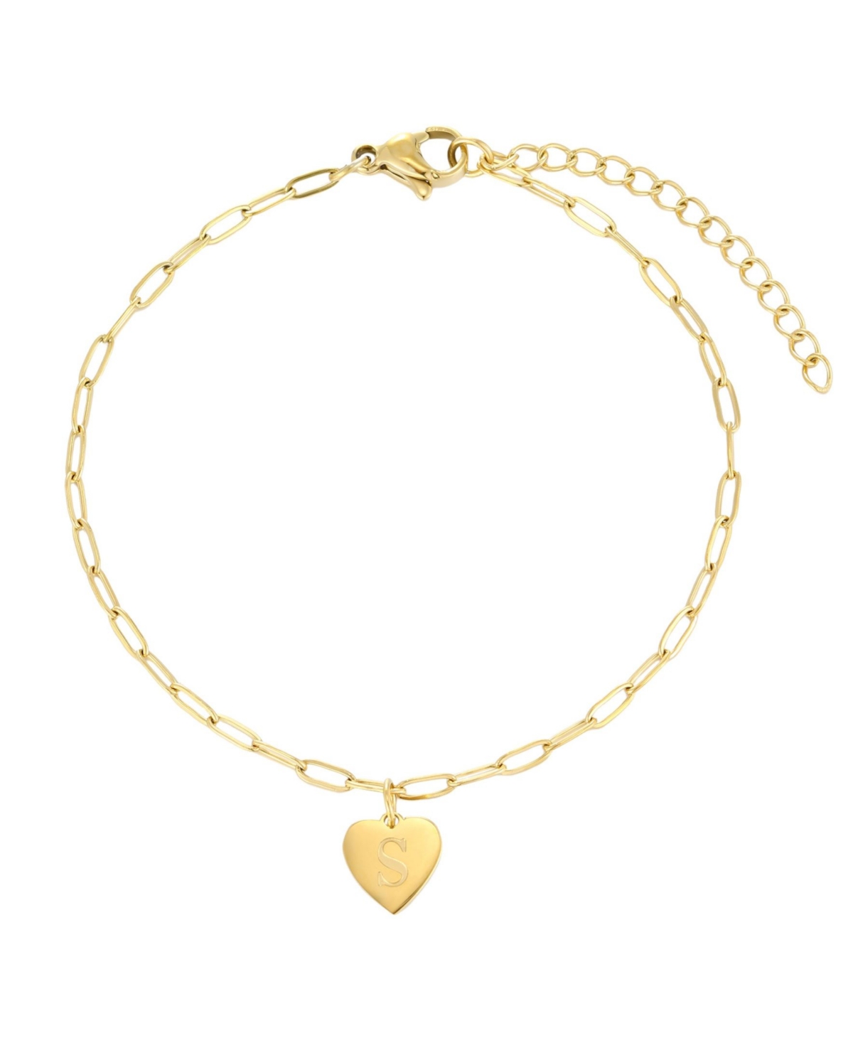 Click here for Adornia Tarnish Resistant Gold Initial Engraved He... prices