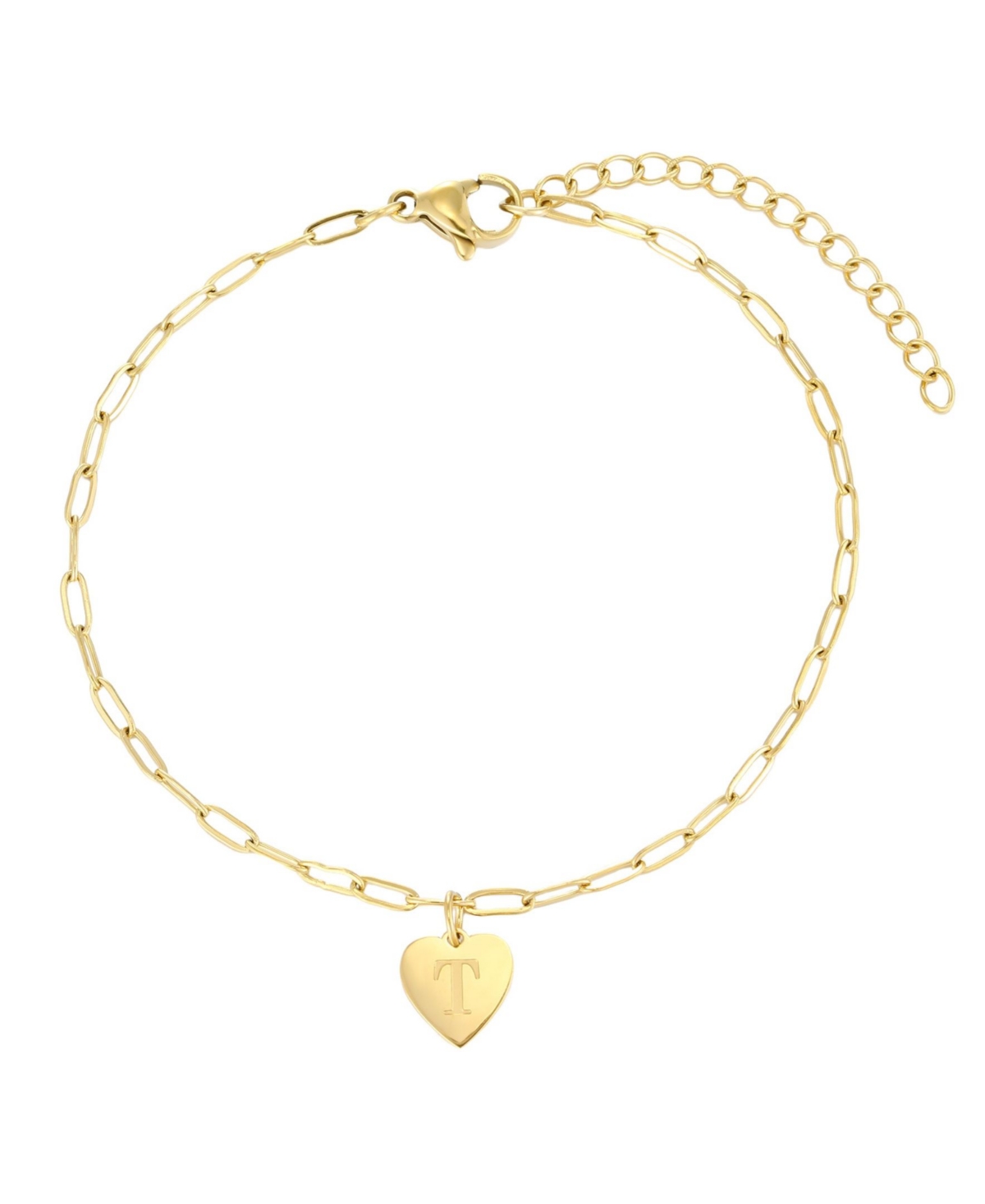Click here for Adornia Tarnish Resistant Gold Initial Engraved He... prices