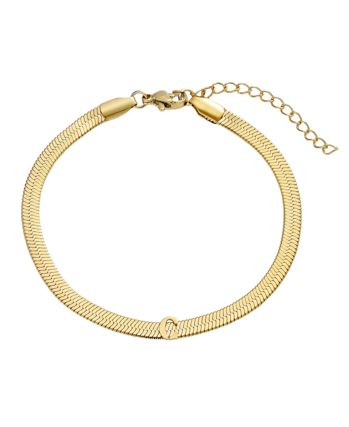 Click here for Adornia Tarnish Resistant Gold Initial Herringbone... prices