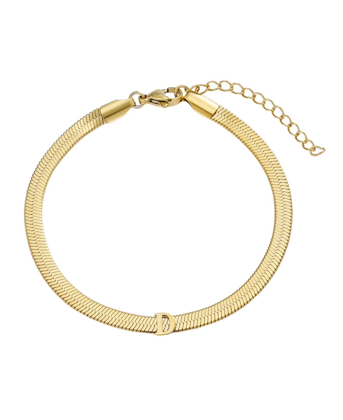 Click here for Adornia Tarnish Resistant Gold Initial Herringbone... prices