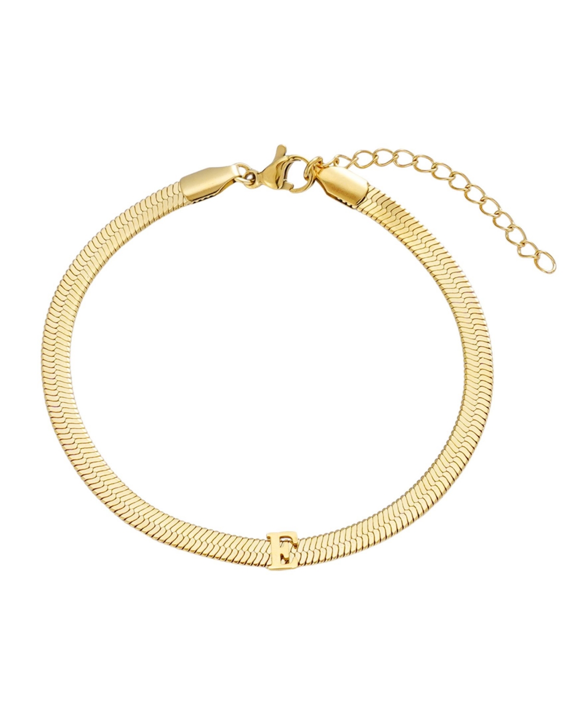 Click here for Adornia Tarnish Resistant Gold Initial Herringbone... prices