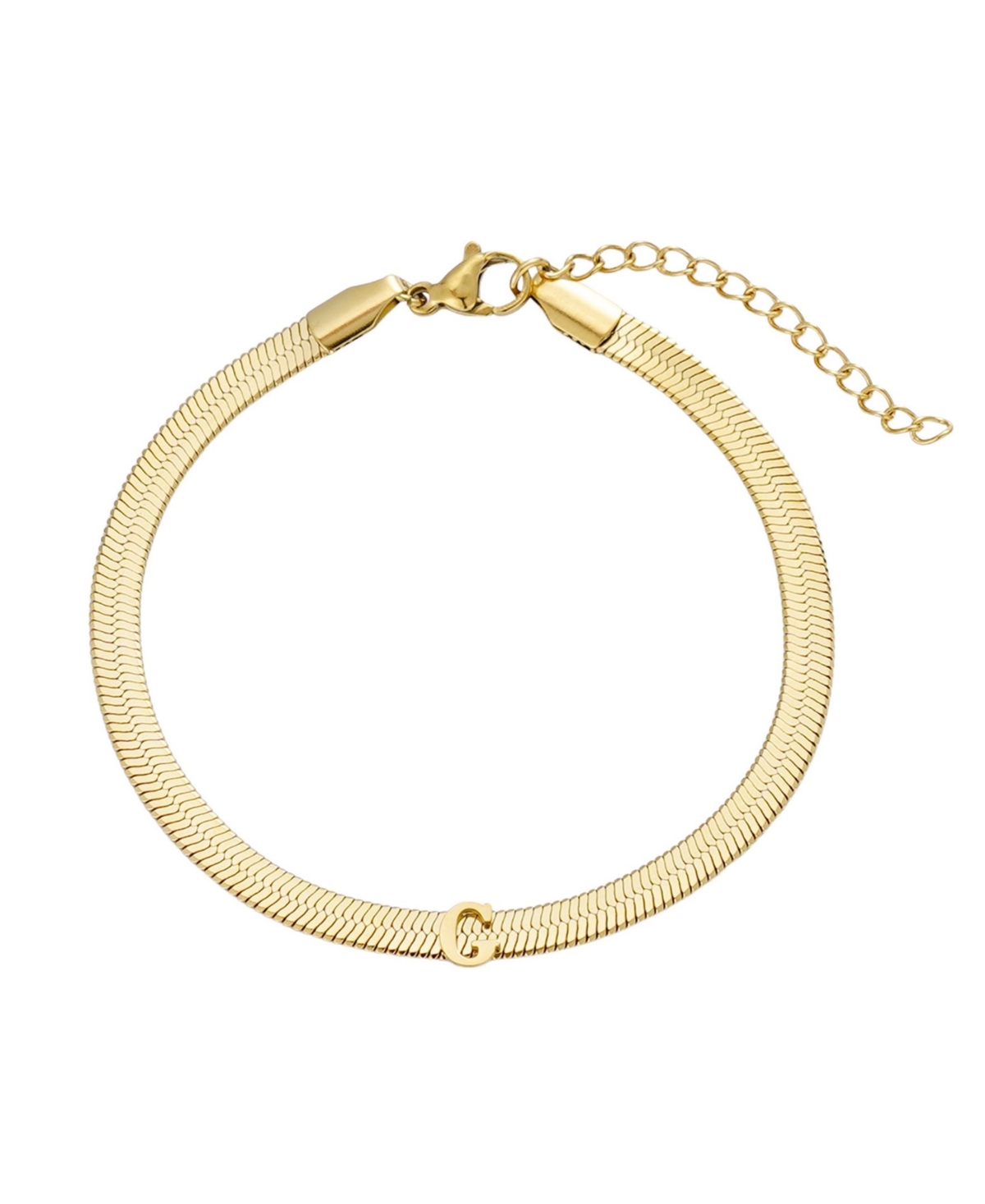 Click here for Adornia Tarnish Resistant Gold Initial Herringbone... prices