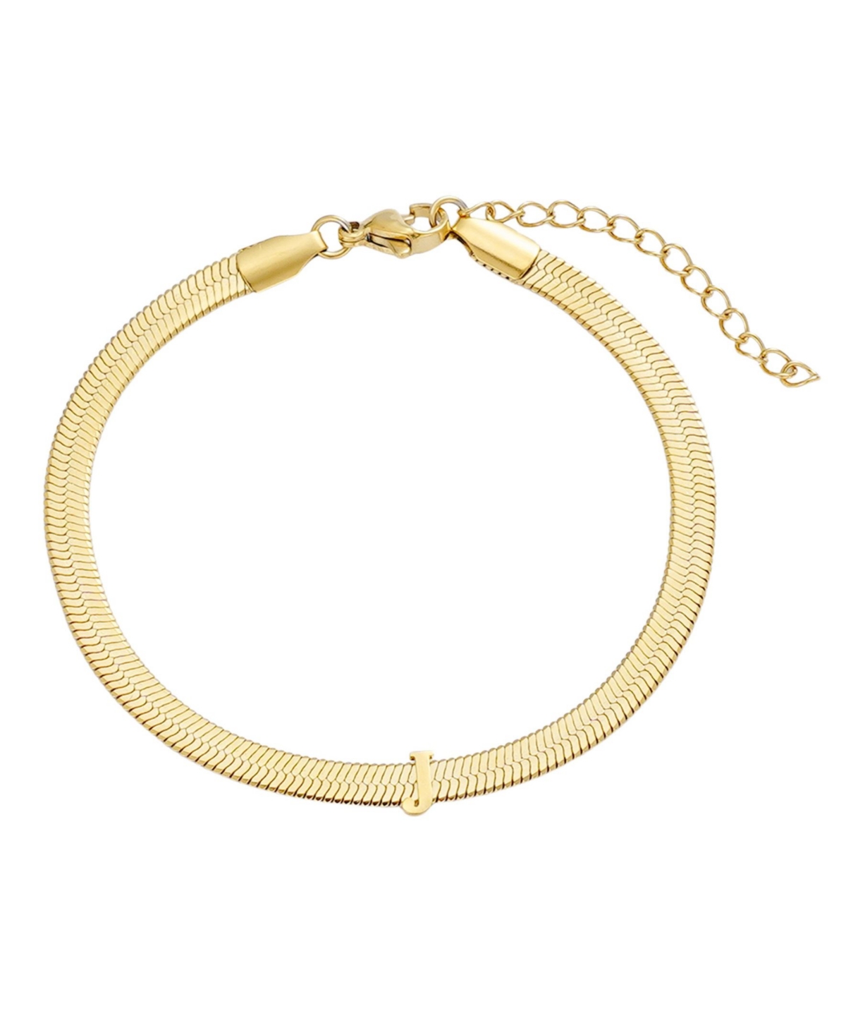 Click here for Adornia Tarnish Resistant Gold Initial Herringbone... prices