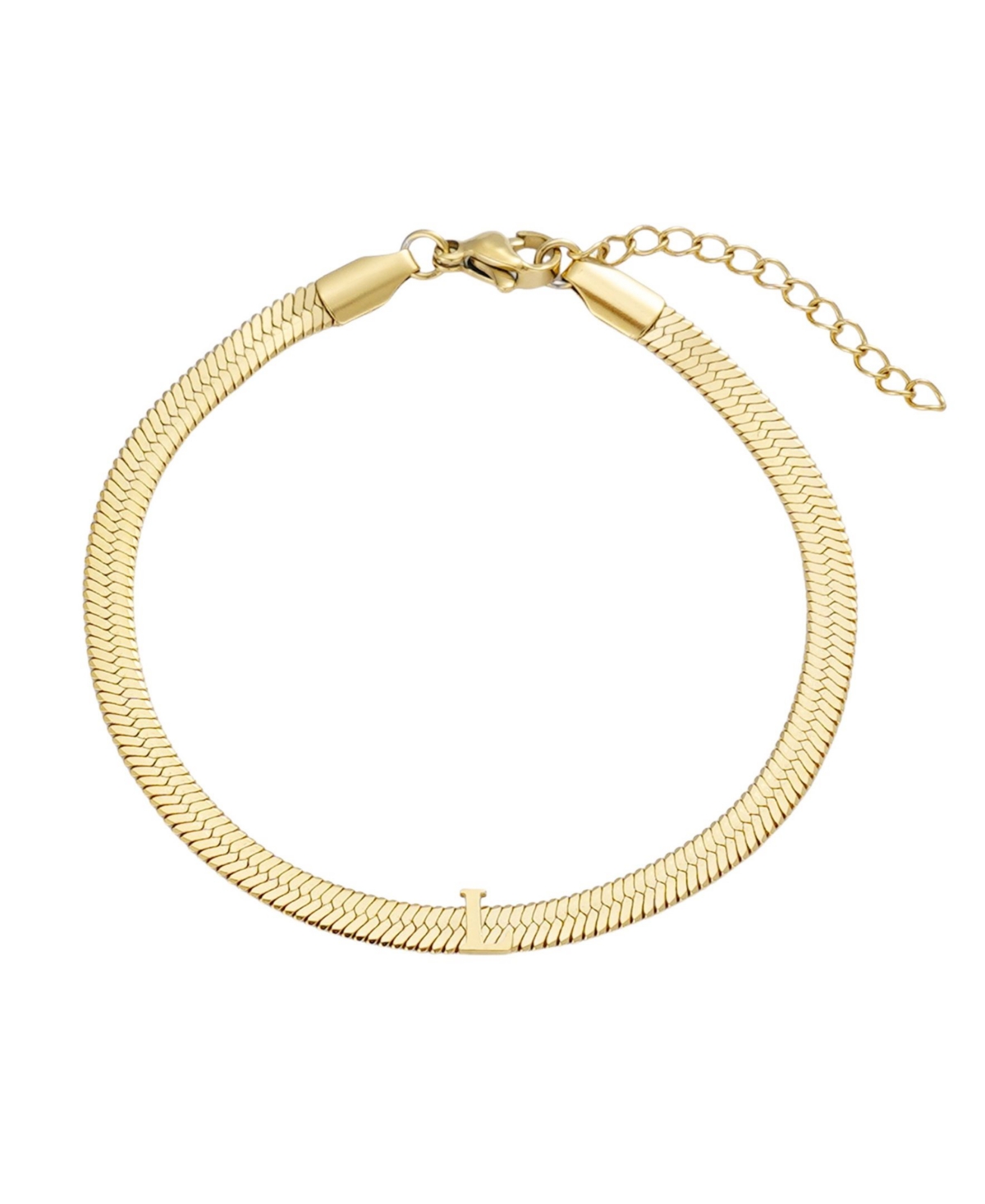 Click here for Adornia Tarnish Resistant Gold Initial Herringbone... prices