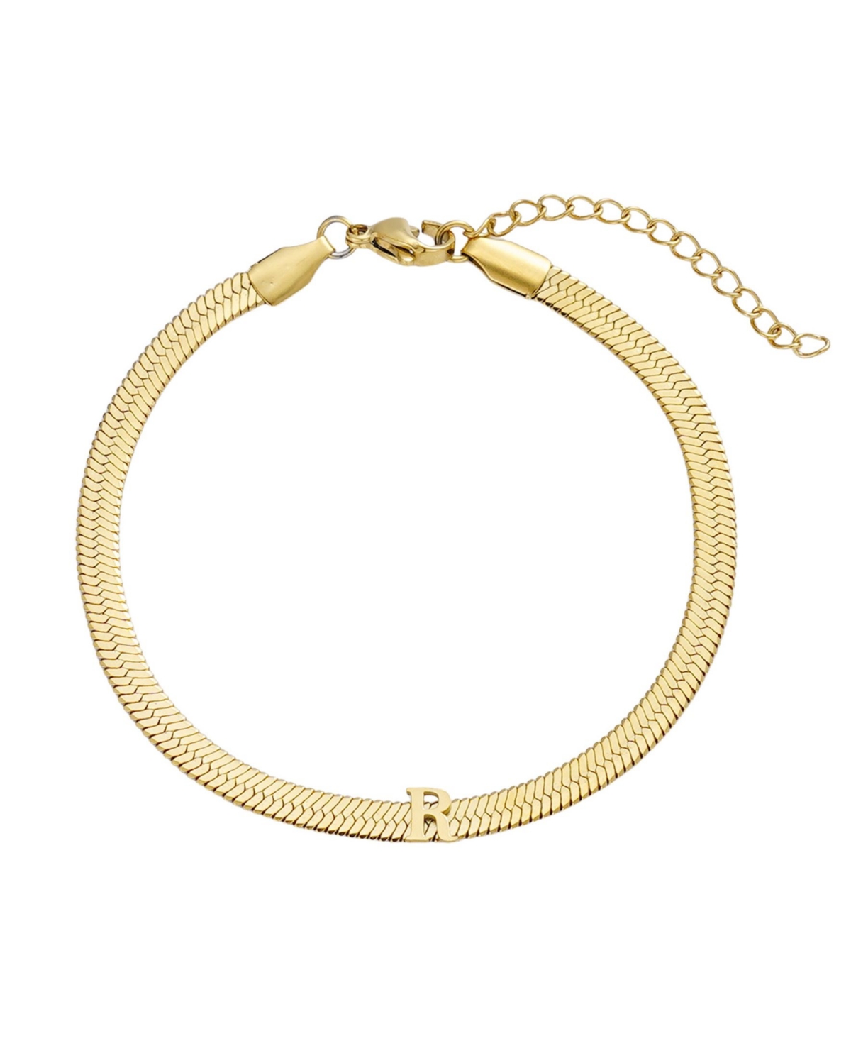 Click here for Adornia Tarnish Resistant Gold Initial Herringbone... prices
